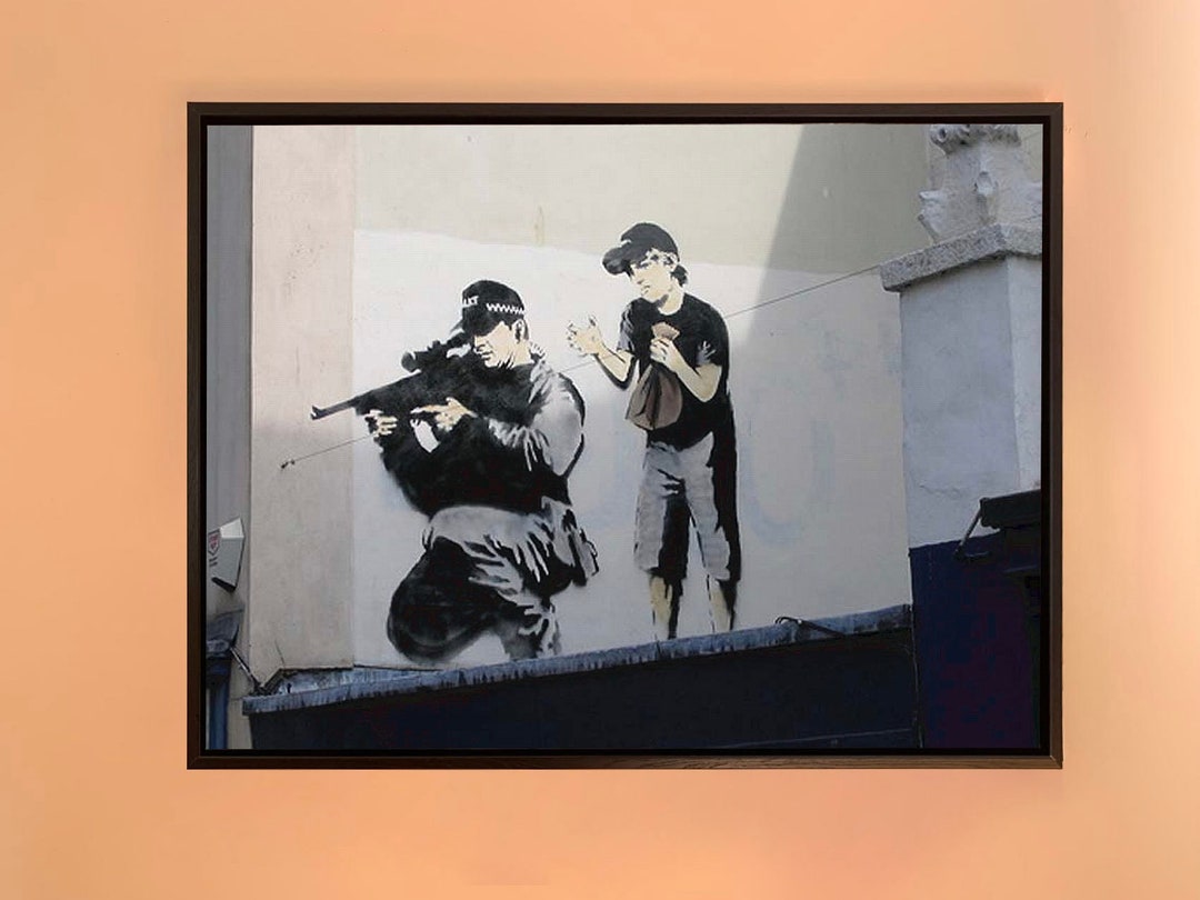 Banksy Police Sniper Wall Art Banksy Graffiti Paintings Framed - Etsy