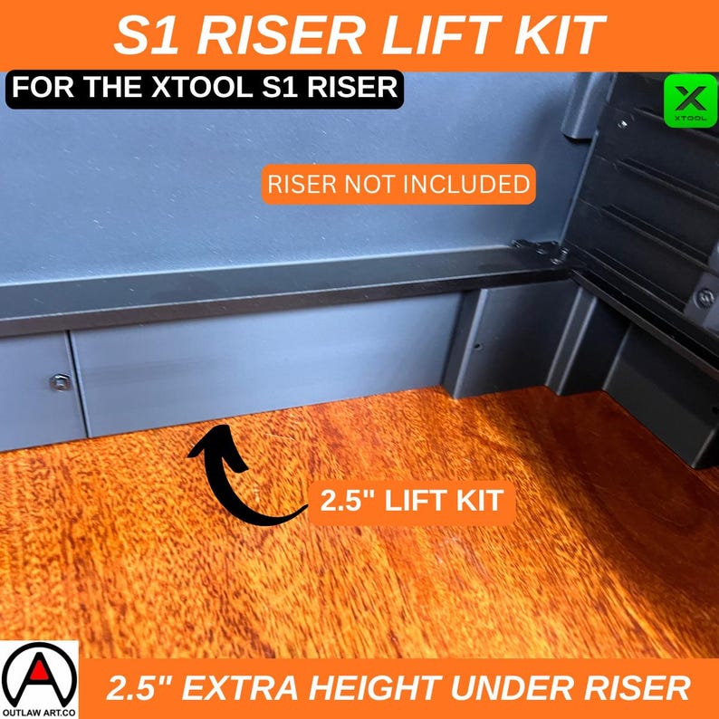 Xtool S1 Riser Lift Kit – 2.5" Extra Height, 3D Printed - Etsy