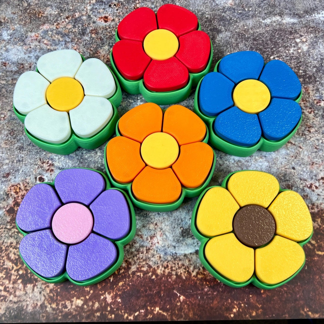 FIDGET CLICKER FLOWERS - 3D Printed Soothing Tactile Relaxing Gift - Etsy