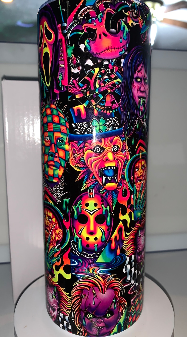 Neon Horror Tumbler - Etsy