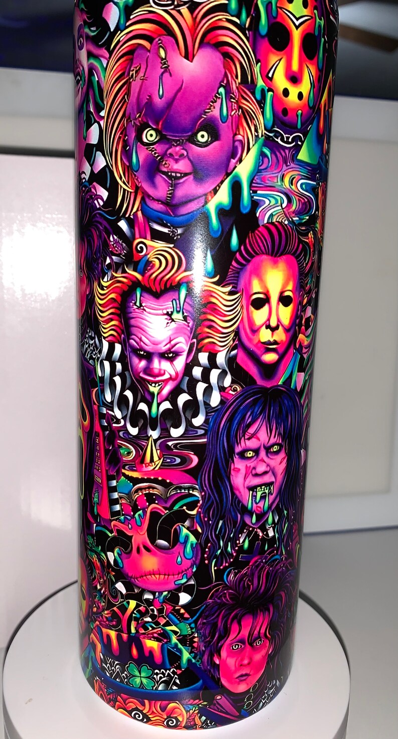 Neon Horror Tumbler - Etsy