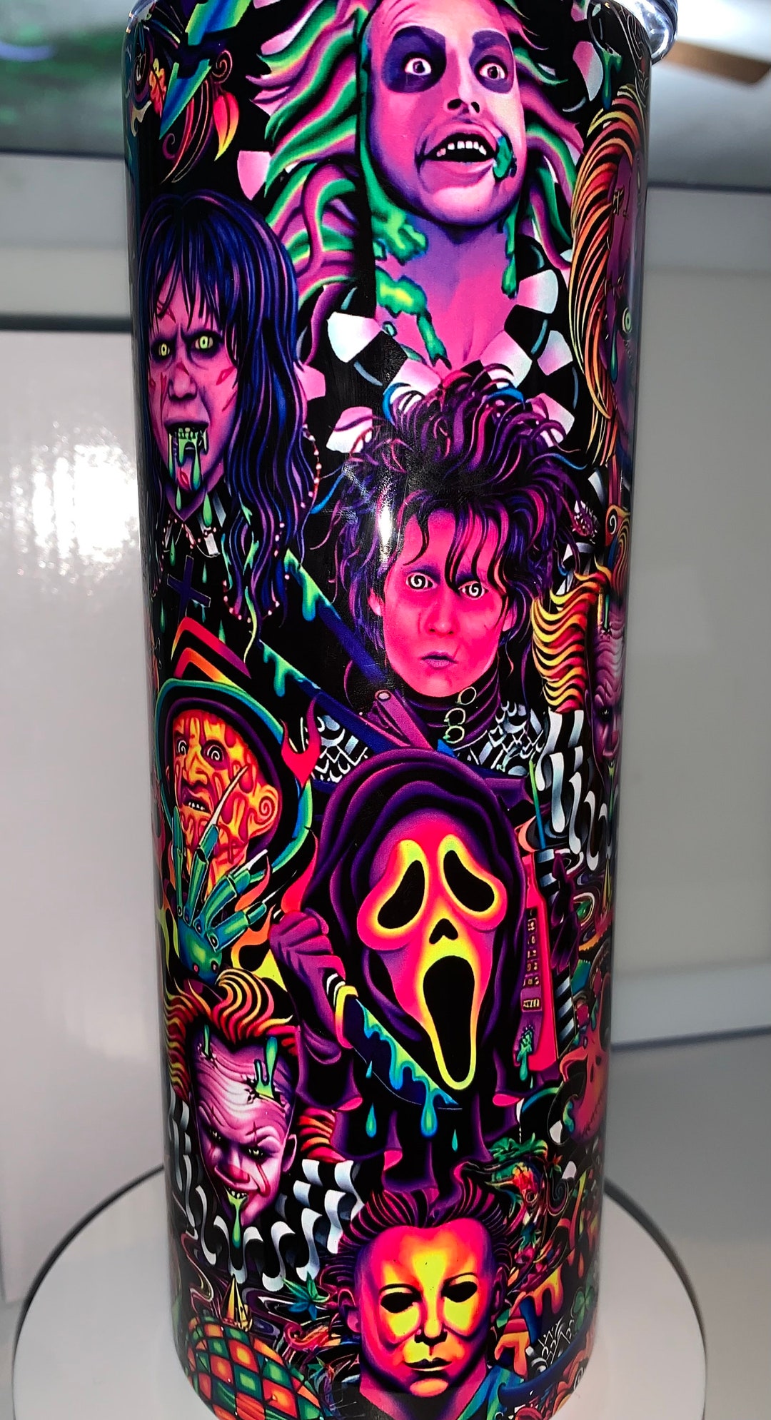 Neon Horror Tumbler - Etsy