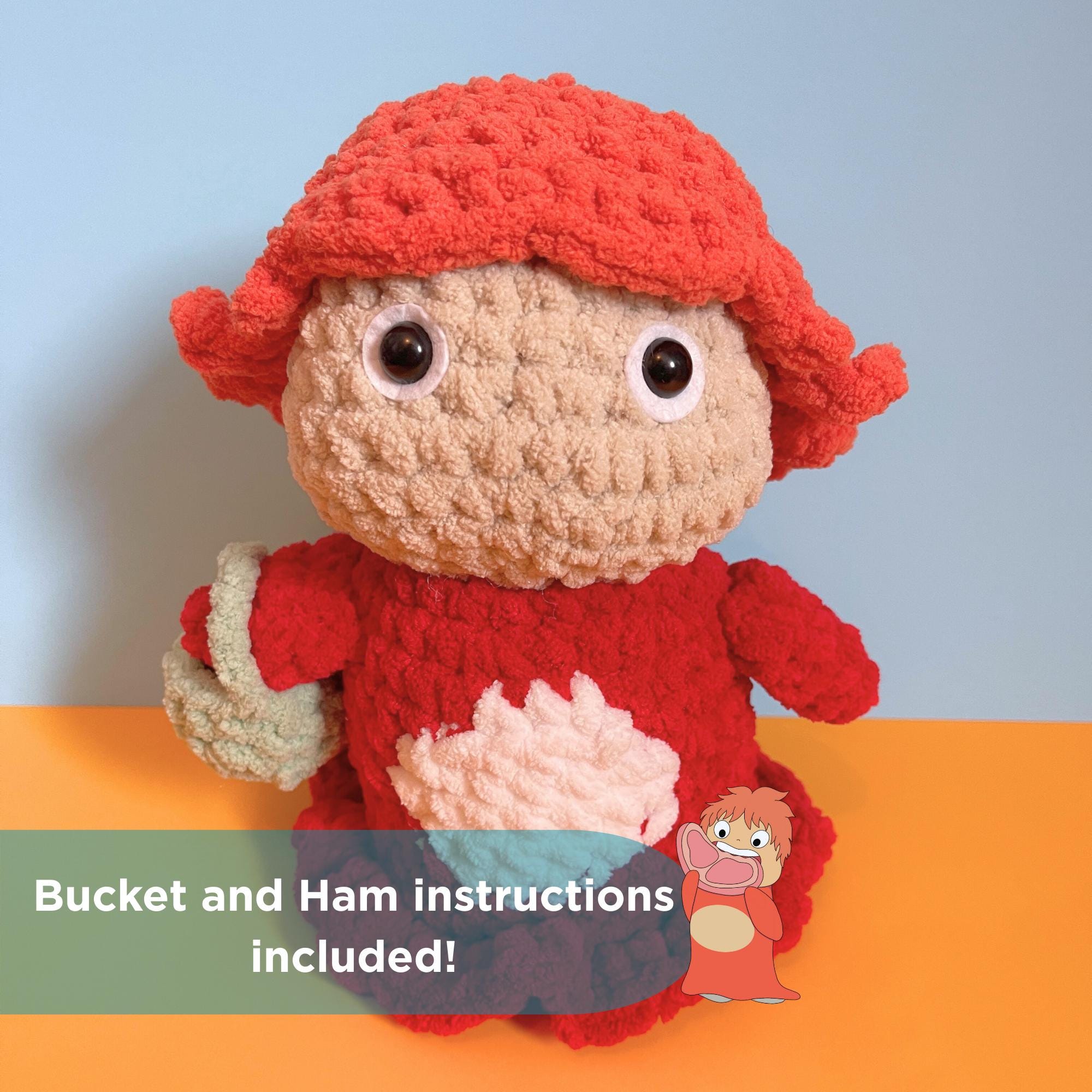Ponyo Crochet PATTERN Studio Ghibli Digital PDF Low-sew / Sutajio ...