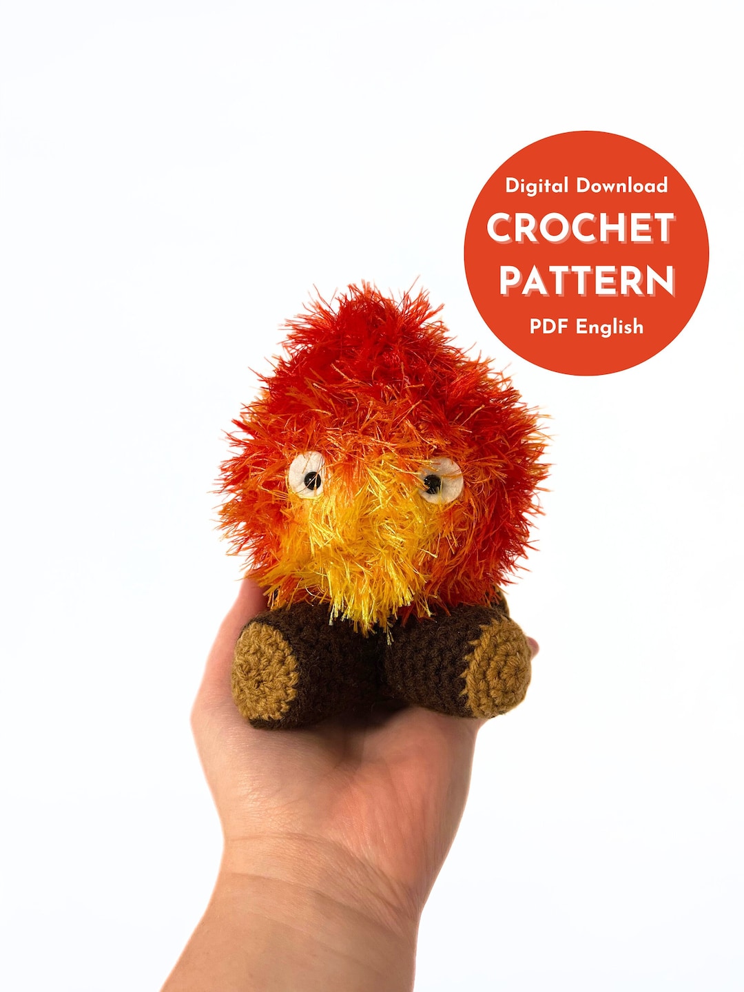 PATTERN Calcifer Fire Demon Crochet Amigurumi PDF Digital Pattern - Etsy