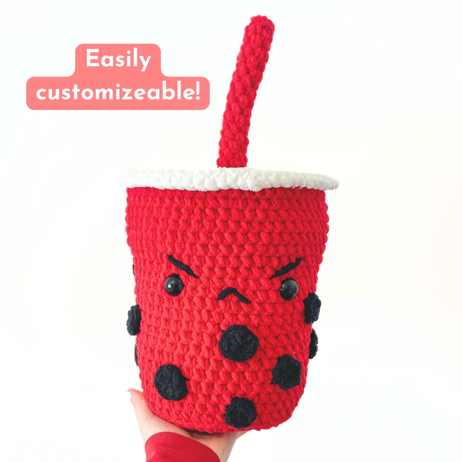 PATTERN Big Boba Bestie Crochet Pattern, Amigurumi Crochet Boba Pattern ...