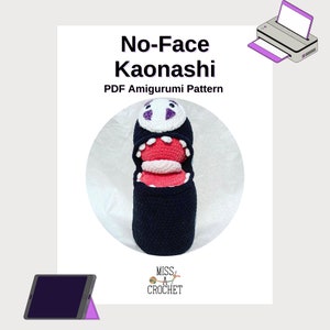PATTERN No-face Crochet Pattern, Kanoshi, Spirited Away Amigurumi, PDF ...