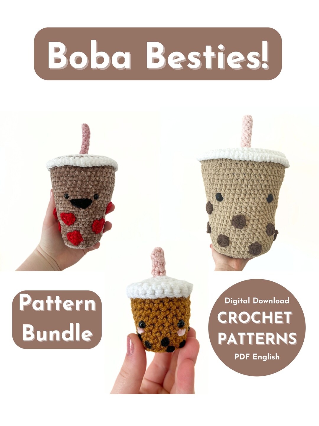 PATTERN BUNDLE Boba Besties Crochet Pattern Digital Download - Etsy
