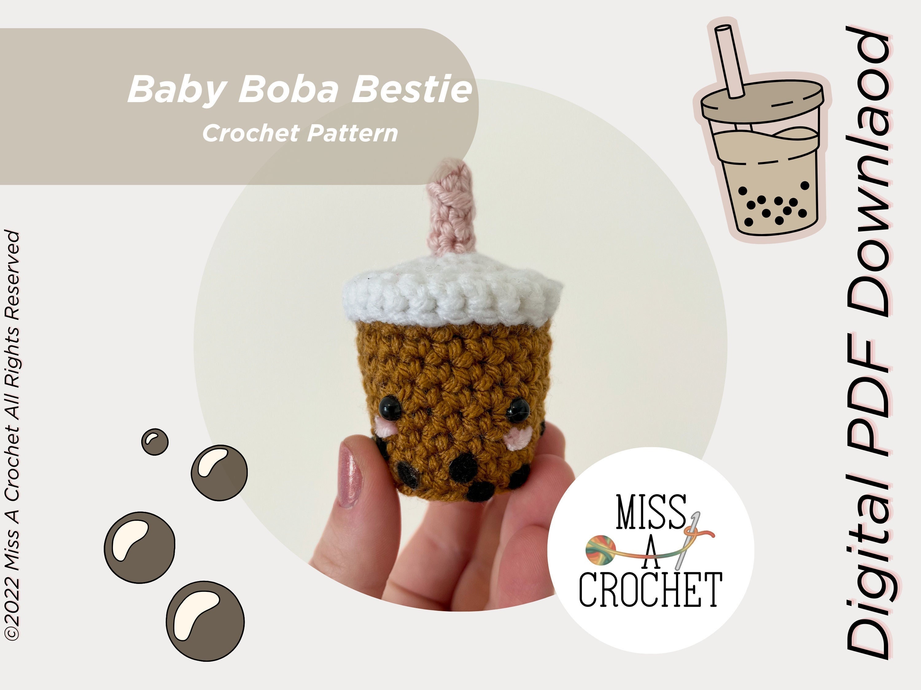PATTERN Baby Boba Bestie Crochet Pattern, Amigurumi Crochet Boba ...
