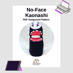 PATTERN No-face Crochet Pattern, Kanoshi, Spirited Away Amigurumi, PDF ...