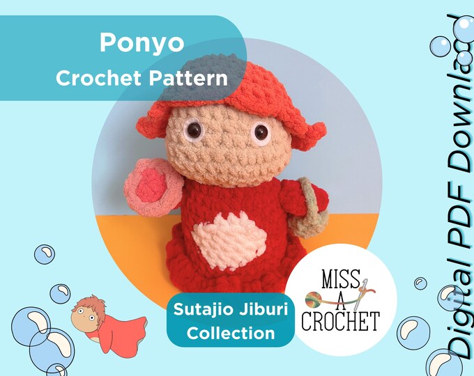 PDF: Ponyo & Sosuke amigurumi - patrón de crochet de Crochelandia ...