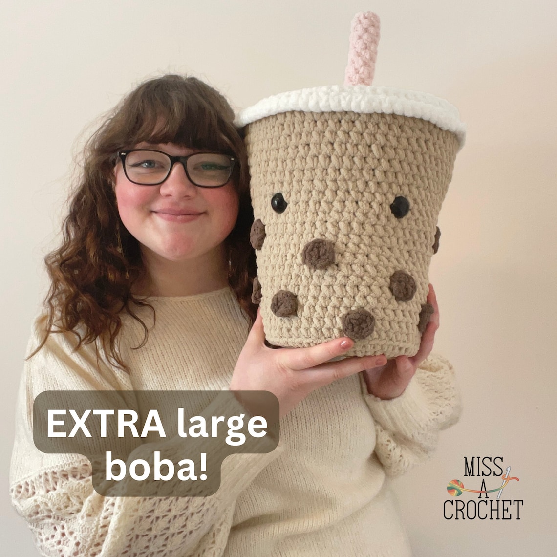 PATTERN Big Boba Bestie Crochet Pattern, Amigurumi Crochet Boba Pattern ...