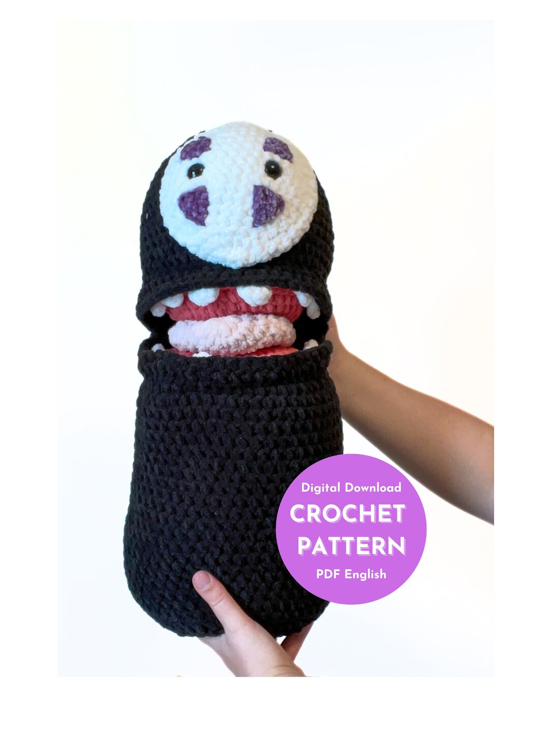 PATTERN No-face Crochet Pattern, Kanoshi, Spirited Away Amigurumi, PDF ...