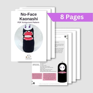 PATTERN No-face Crochet Pattern, Kanoshi, Spirited Away Amigurumi, PDF ...
