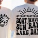 Boat Waves Sun Rays Lake Days Svg, Lake Life Svg, Summer Lake Svg, Lake ...