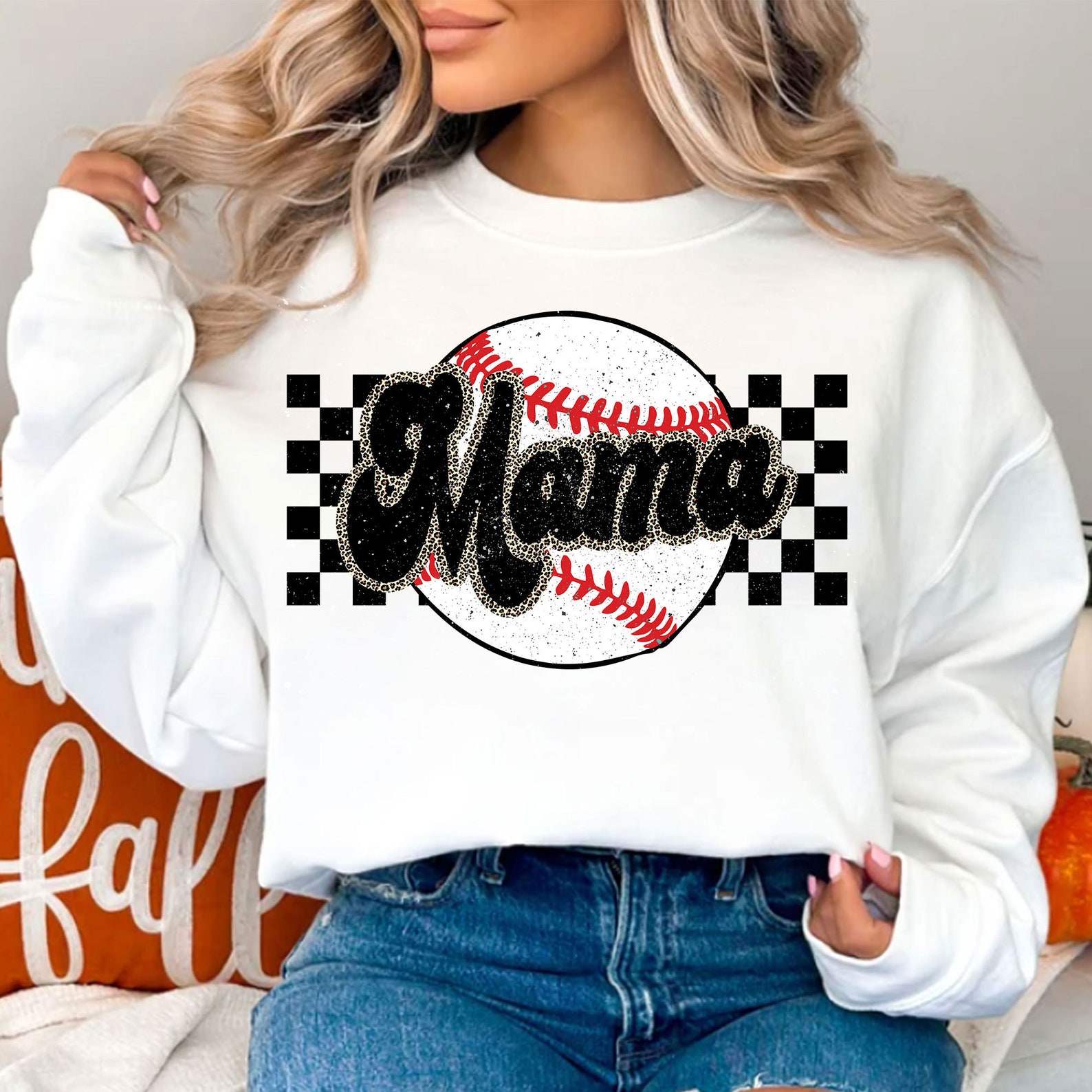 Checkered Leopard Baseball Mama PNG, Mama Png, Baseball Png, Baseball ...