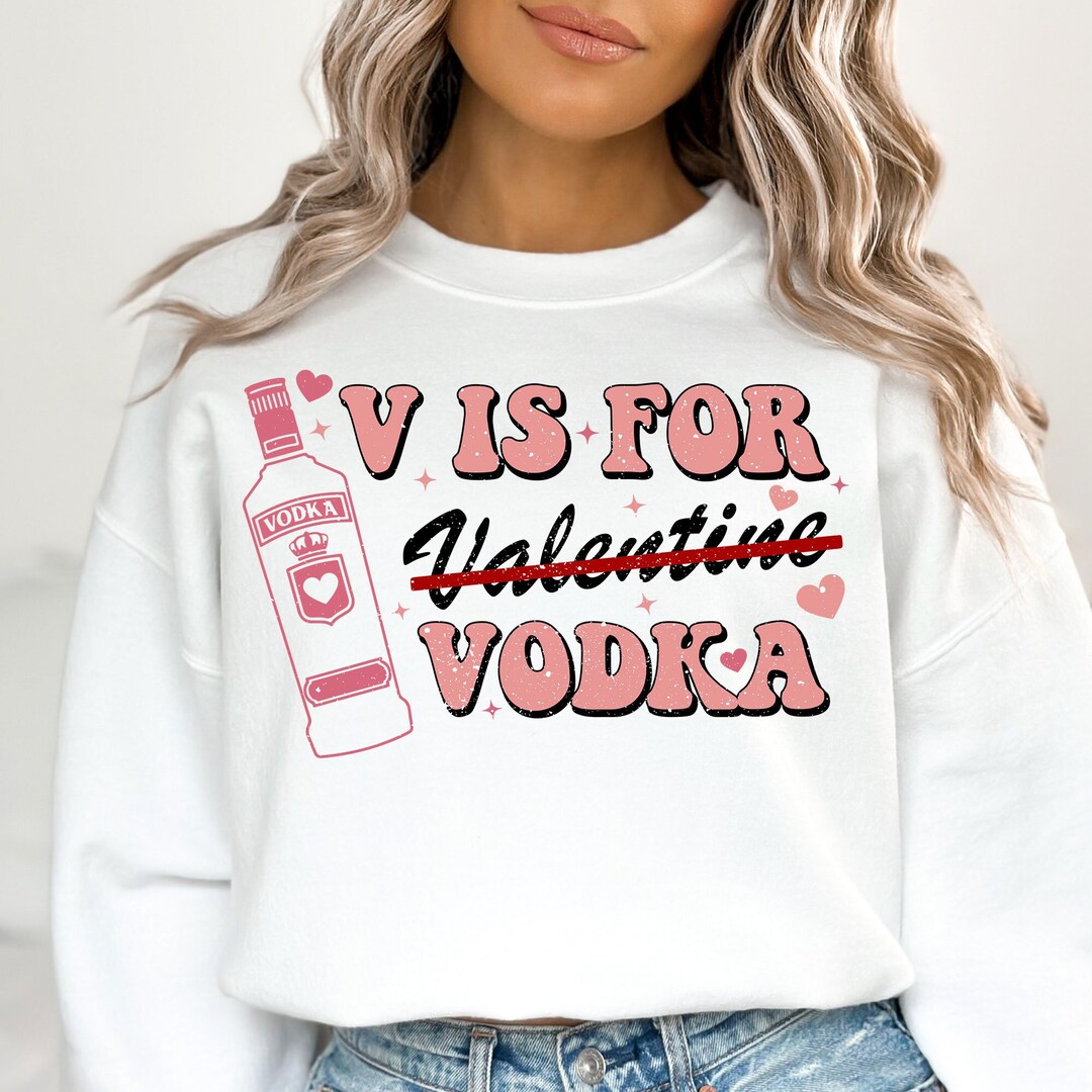 V is for Vodka SVG PNG, Retro Valentines Png, Valentines Day Svg ...
