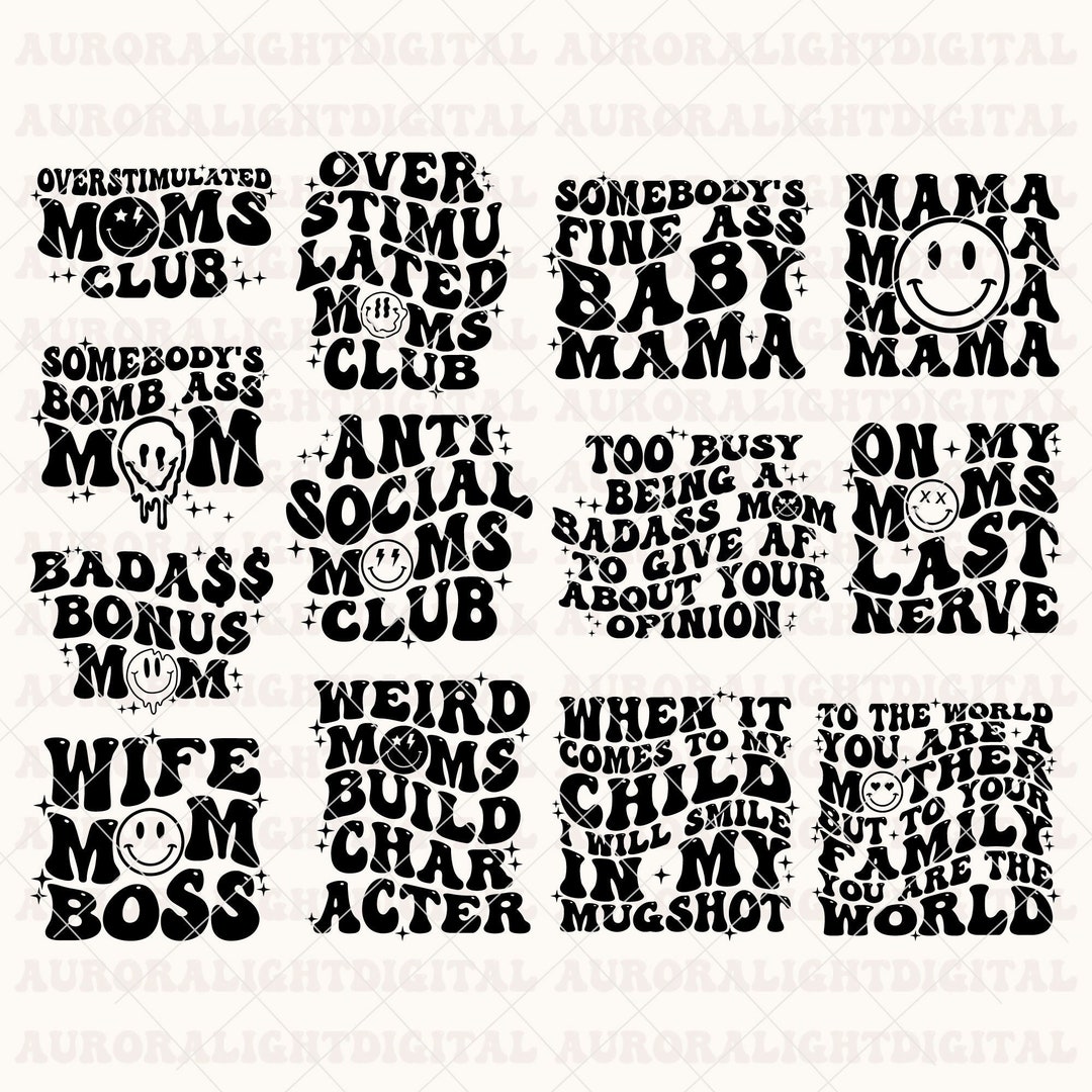 Mama Svg, Retro Mama Svg, Mom Svg, Boho Mama Svg, Groovy Svg, Mama Wavy ...