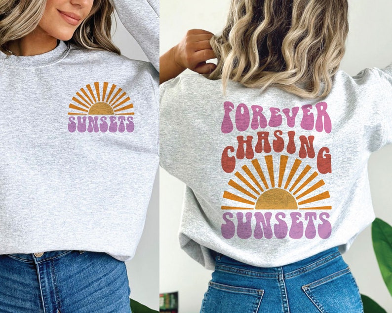 Forever Chasing Sunsets PNG SVG Retro Summer Sublimation - Etsy