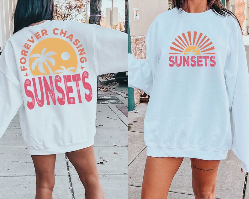 Forever Chasing Sunsets SVG PNG Retro Summer Svg Retro Beach Svg ...