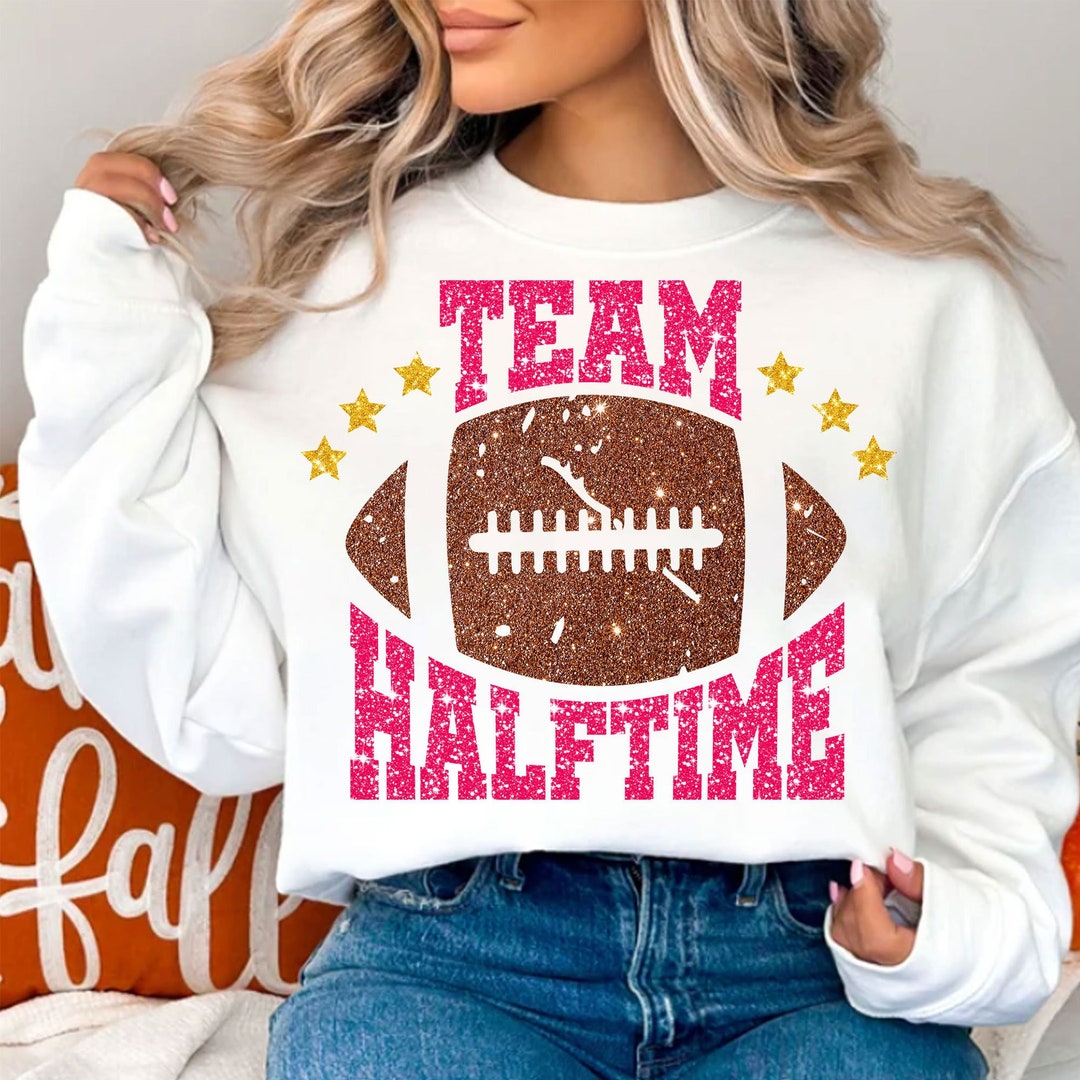 Team Halftime Sparkly Faux Sequins Superbowl Png, Game Day Shirt Design ...