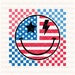 Retro America Smiley Face Svg, 4th of July Svg, American Flag Svg, USA ...