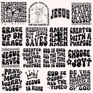 36 Retro Christian SVG Bundle, Religious Svg, Scripture Svg, Bible ...