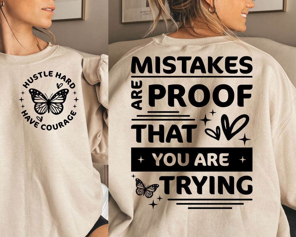 Mistakes Are Proof SVG PNG, Svg Cut Files for Cricut, Self Love Svg ...