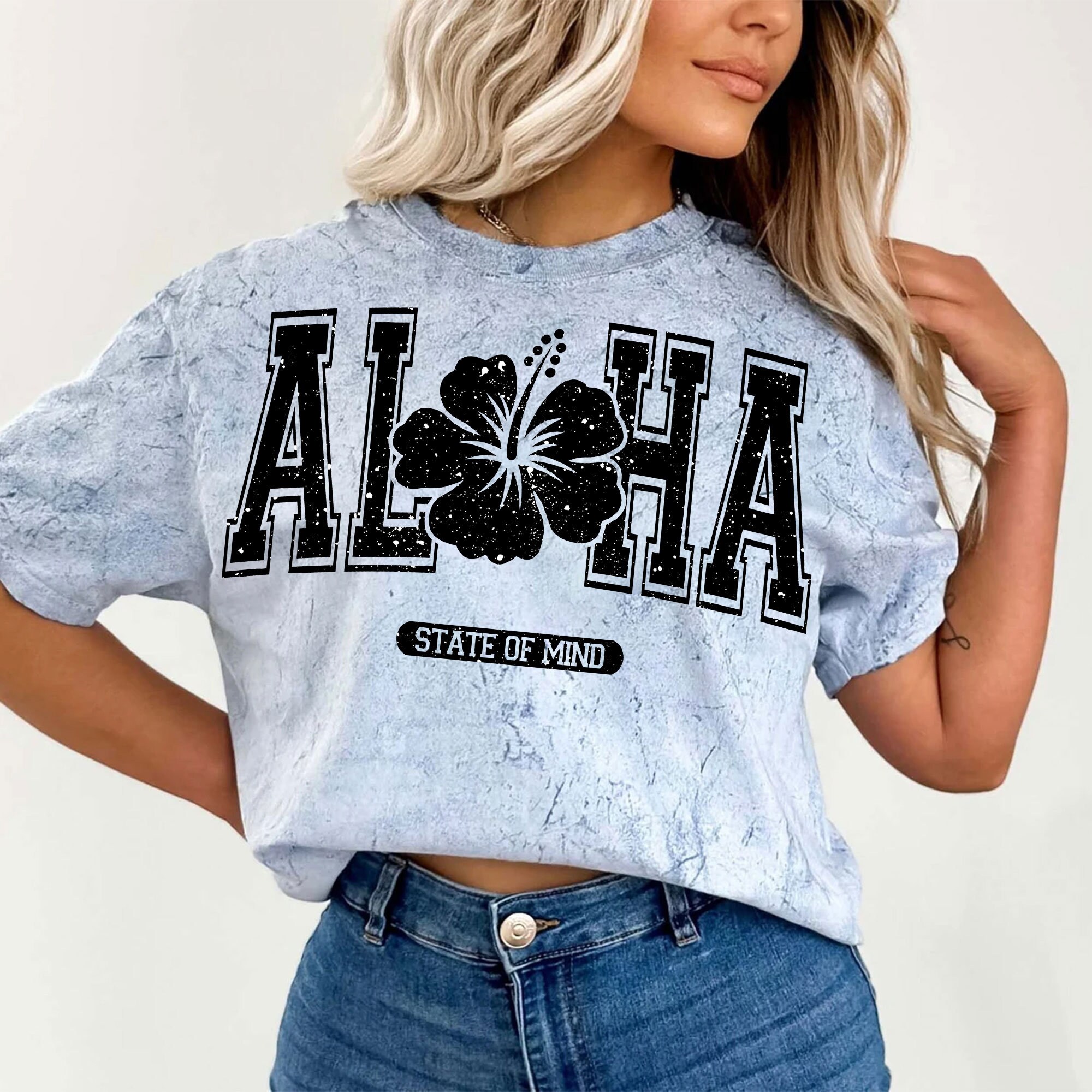 Aloha State of Mind Svg Png, Varsity Aloha Svg Png, Hawaii Svg Png ...