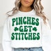 Pinches Get Stitches SVG, St Patrick's Day Svg, Clover Svg, Lucky ...