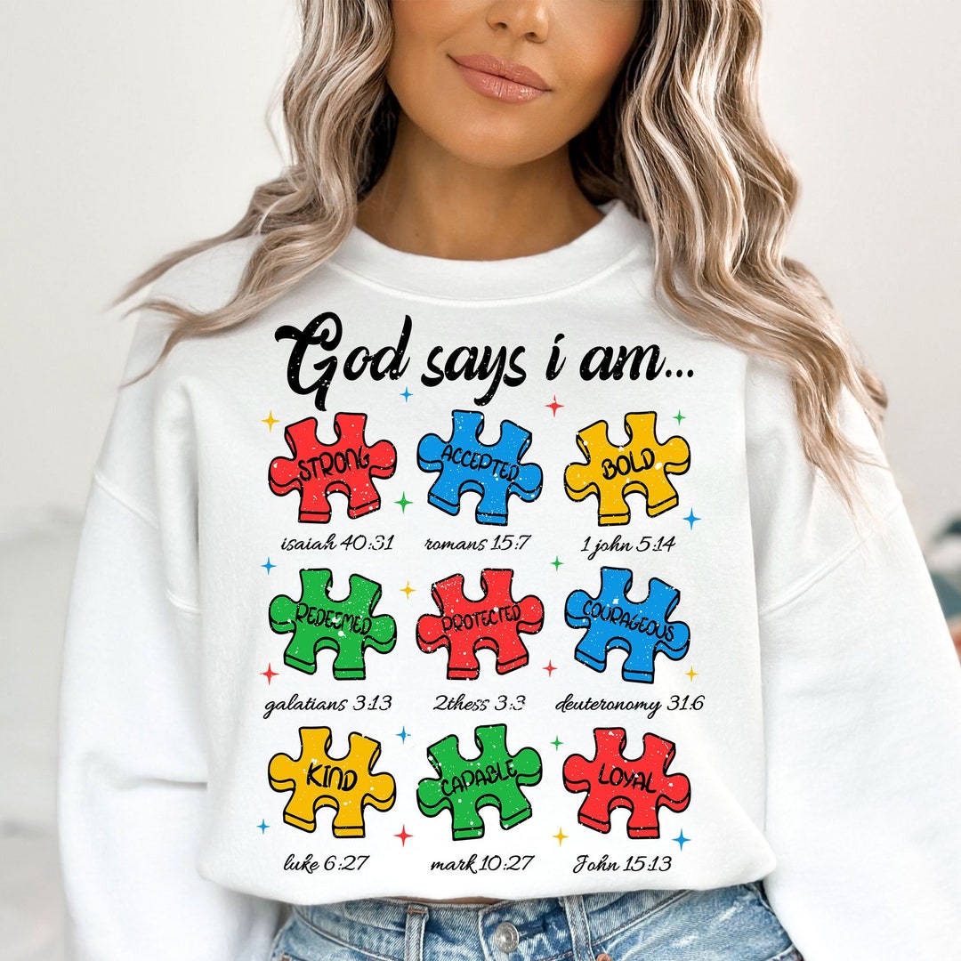 God Says I Am Autism SVG PNG, Christian Autism Png, Retro Autism Png ...
