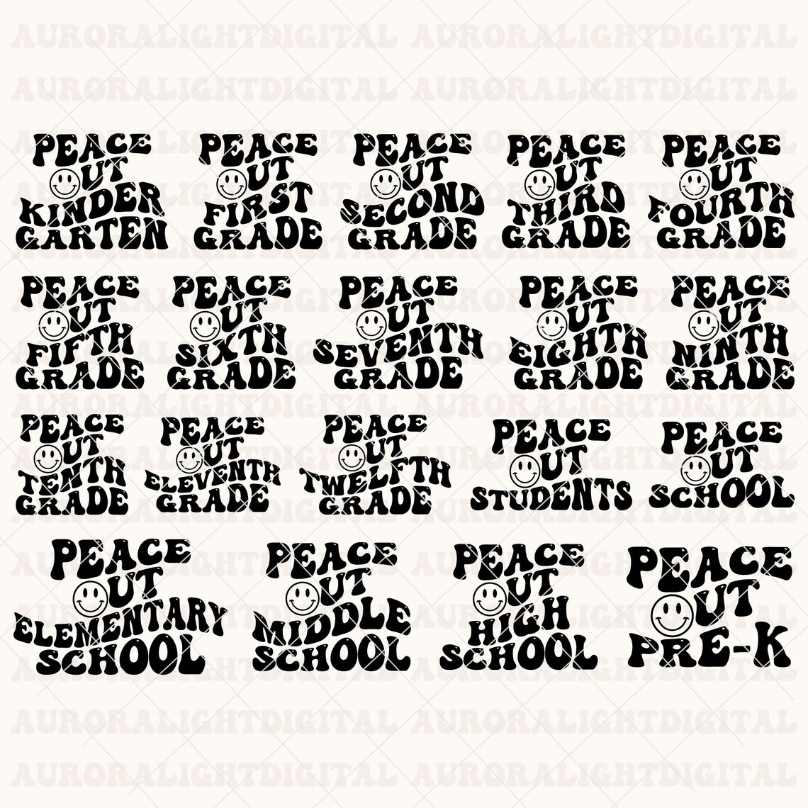 Peace Out School Svg Last Day of School Svg End of School - Etsy