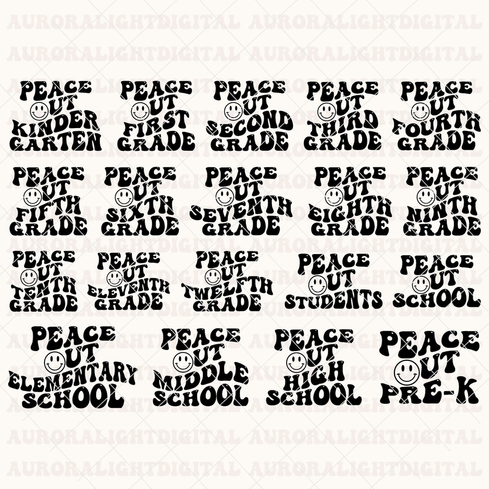 Peace Out School Svg Last Day of School Svg End of School - Etsy
