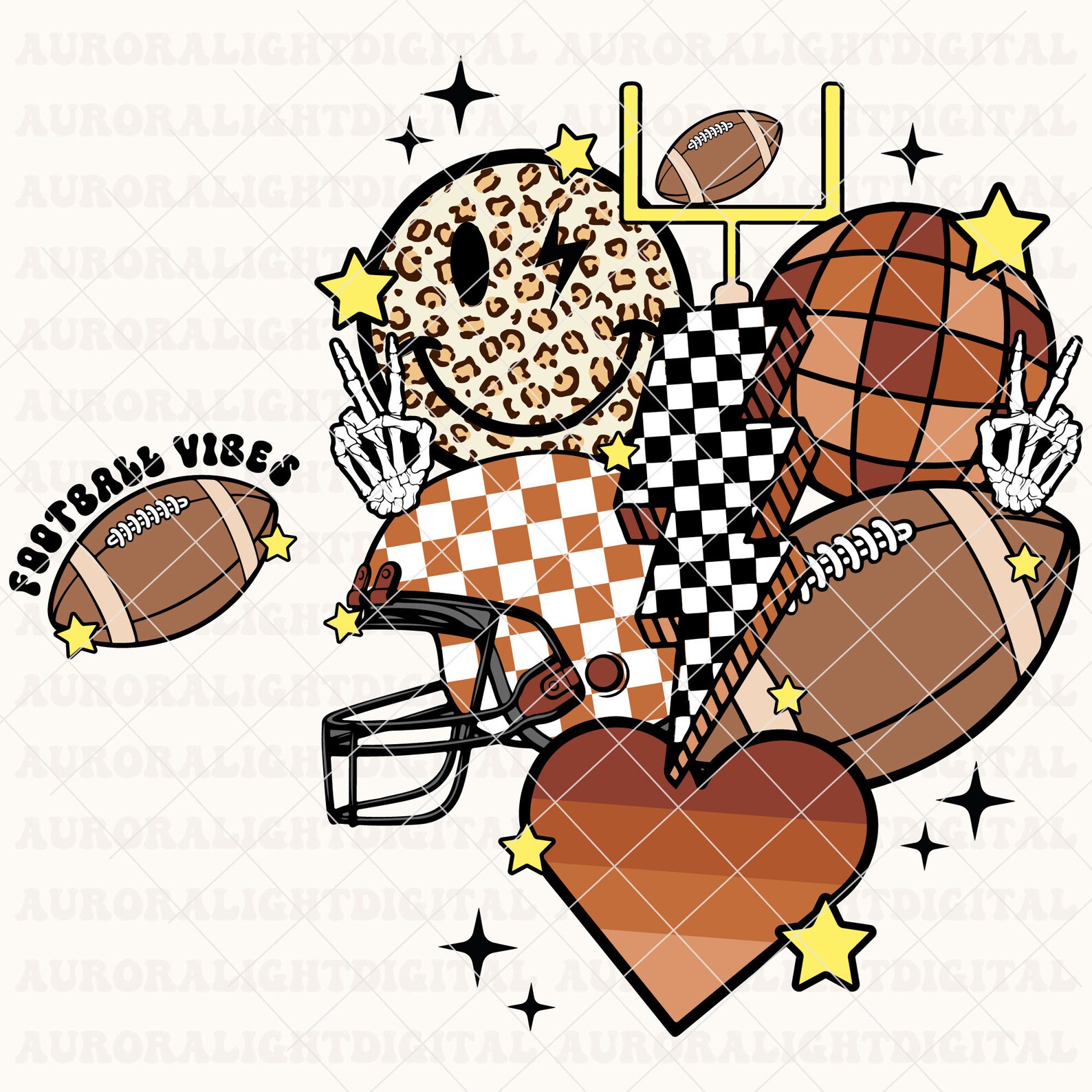 Retro Football Png, Football Png, Football Mama, Football Sublimation ...