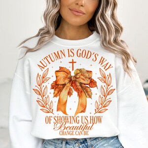 Coquette Christian Fall Png, Autumn Png, Retro Fall Jesus Png, Fall ...