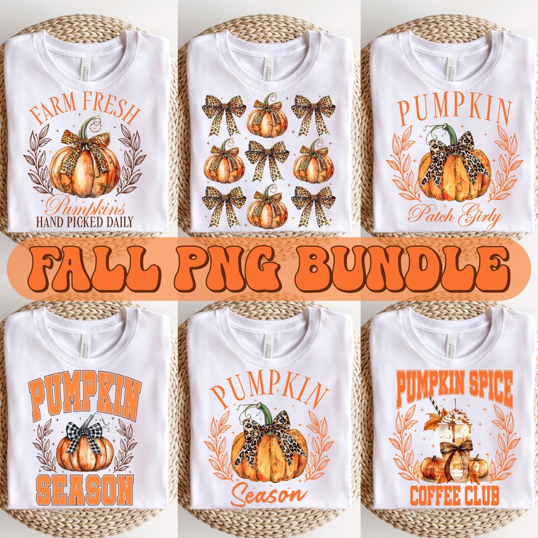 Retro Fall Png Bundle, Groovy Autumn Png, Autumn Sublimation Design ...