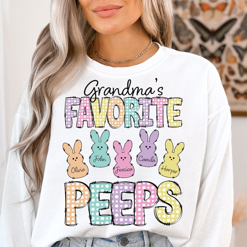 Grandma's Favorite Peeps Easter PNG, Easter Peeps Png, Grandma Easter ...