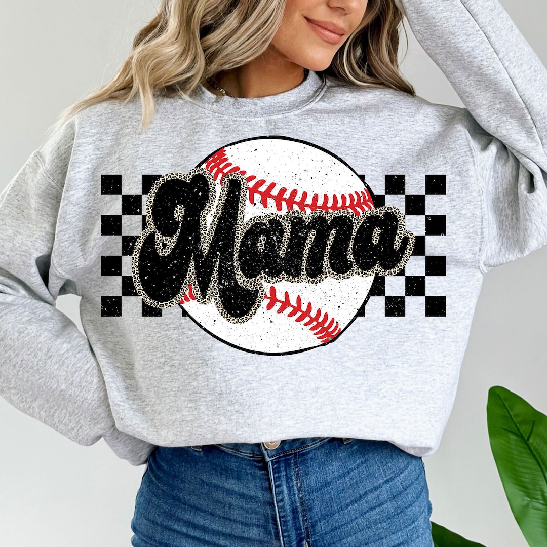 Checkered Leopard Baseball Mama PNG, Mama Png, Baseball Png, Baseball ...