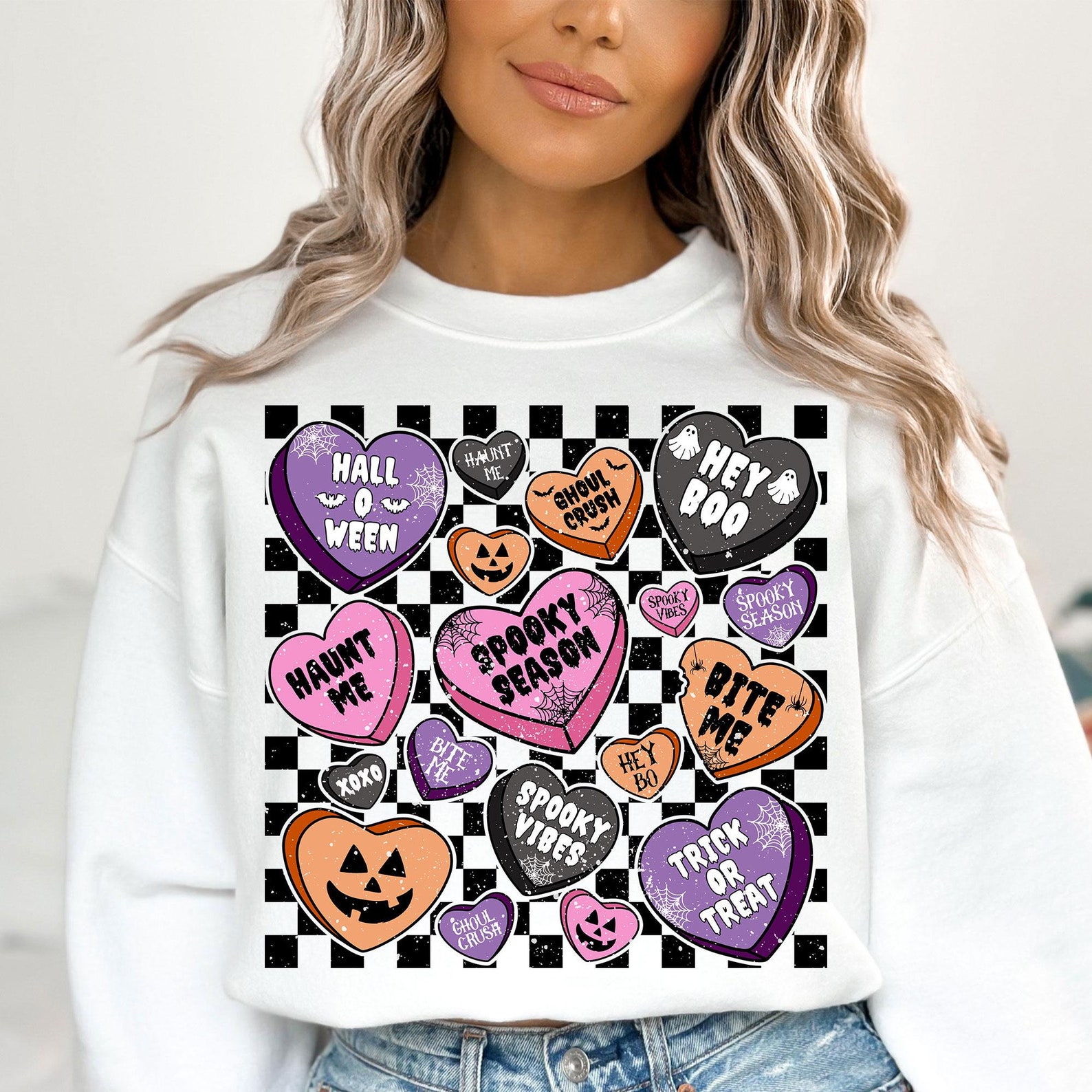 Candy Hearts Halloween Png, Retro Halloween Png,halloween Png,halloween ...