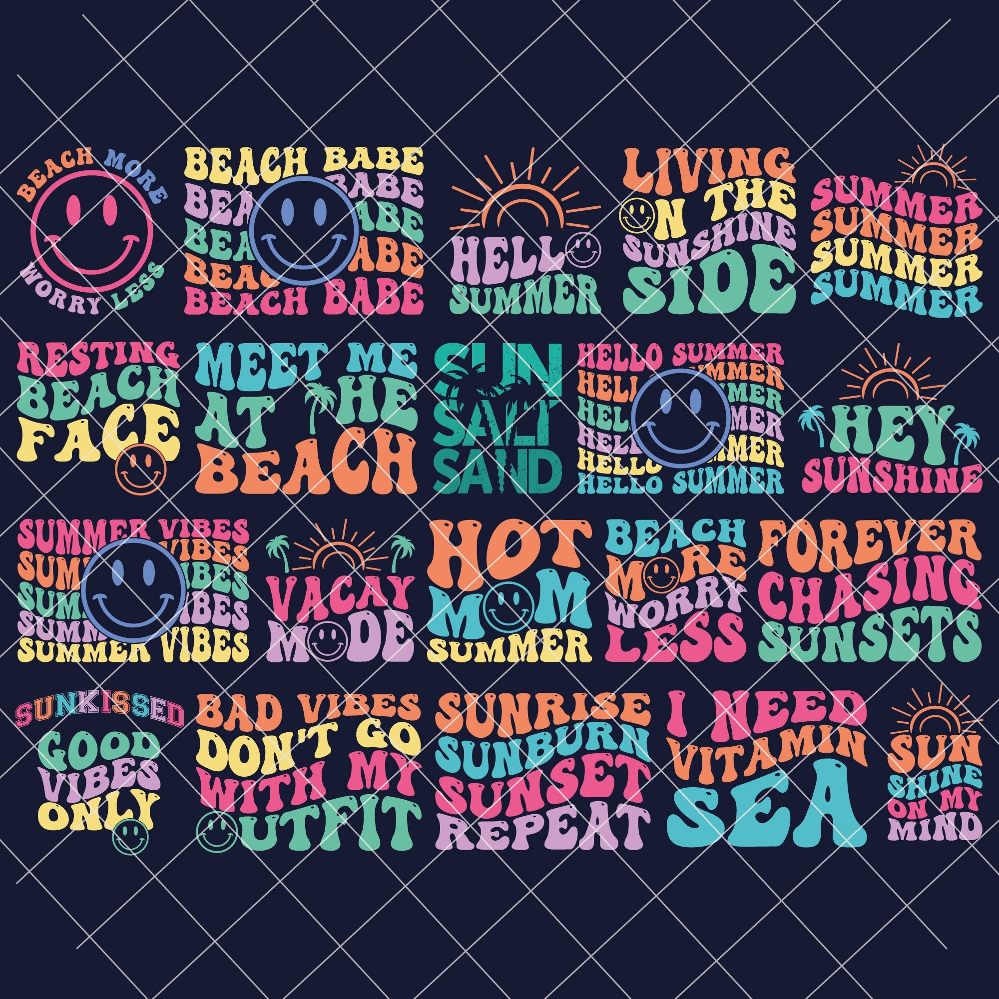 Retro Summer SVG Bundle Summer Svg Beach Svg Summertime - Etsy Australia