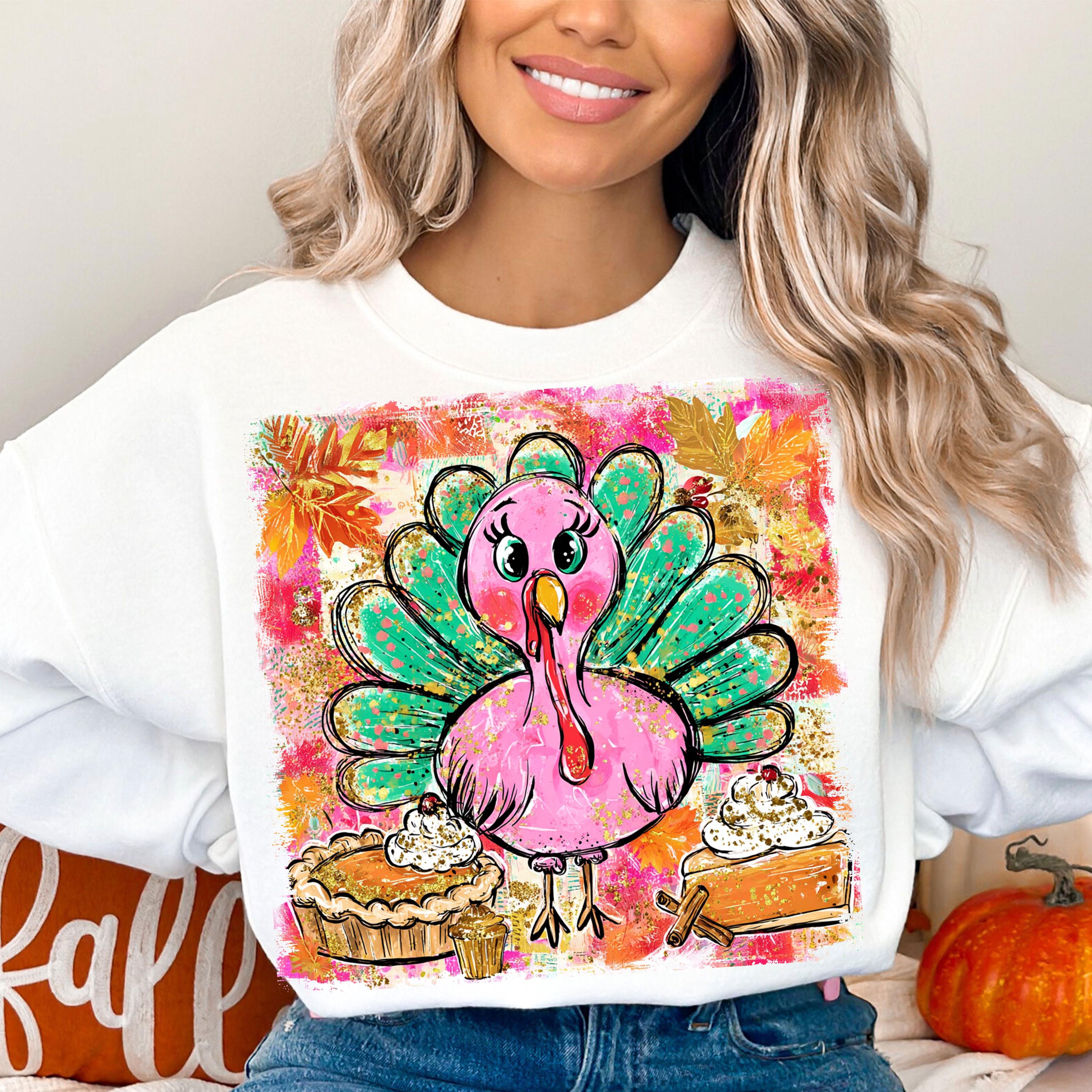 Thanksgiving Gobble Coquette PNG, Preppy Turkey PNG, Thanksgiving ...