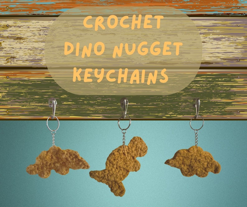Crochet Dino Nugget Keychains - Etsy