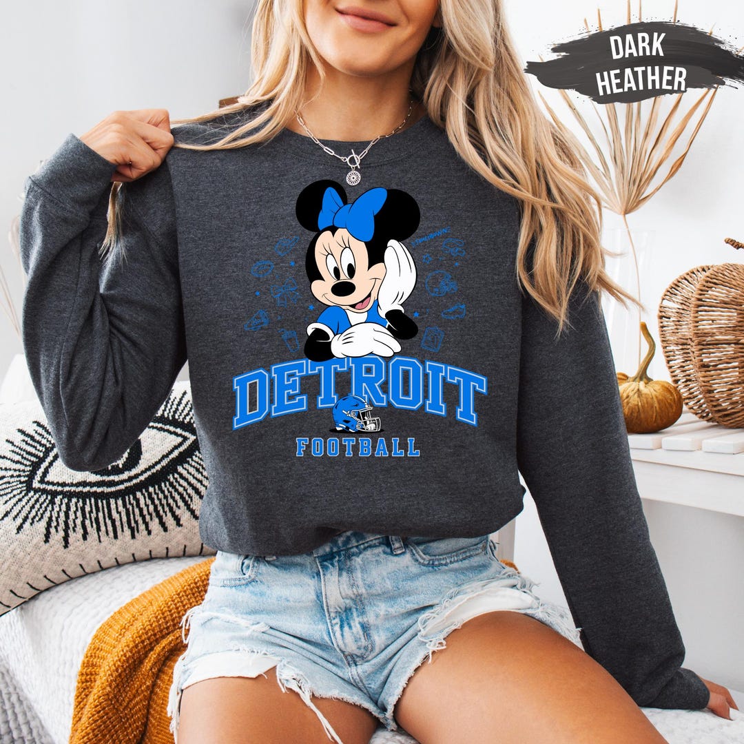 Detroit Football Minnie Mouse Sweatshirt: Game Day Crewneck - Etsy