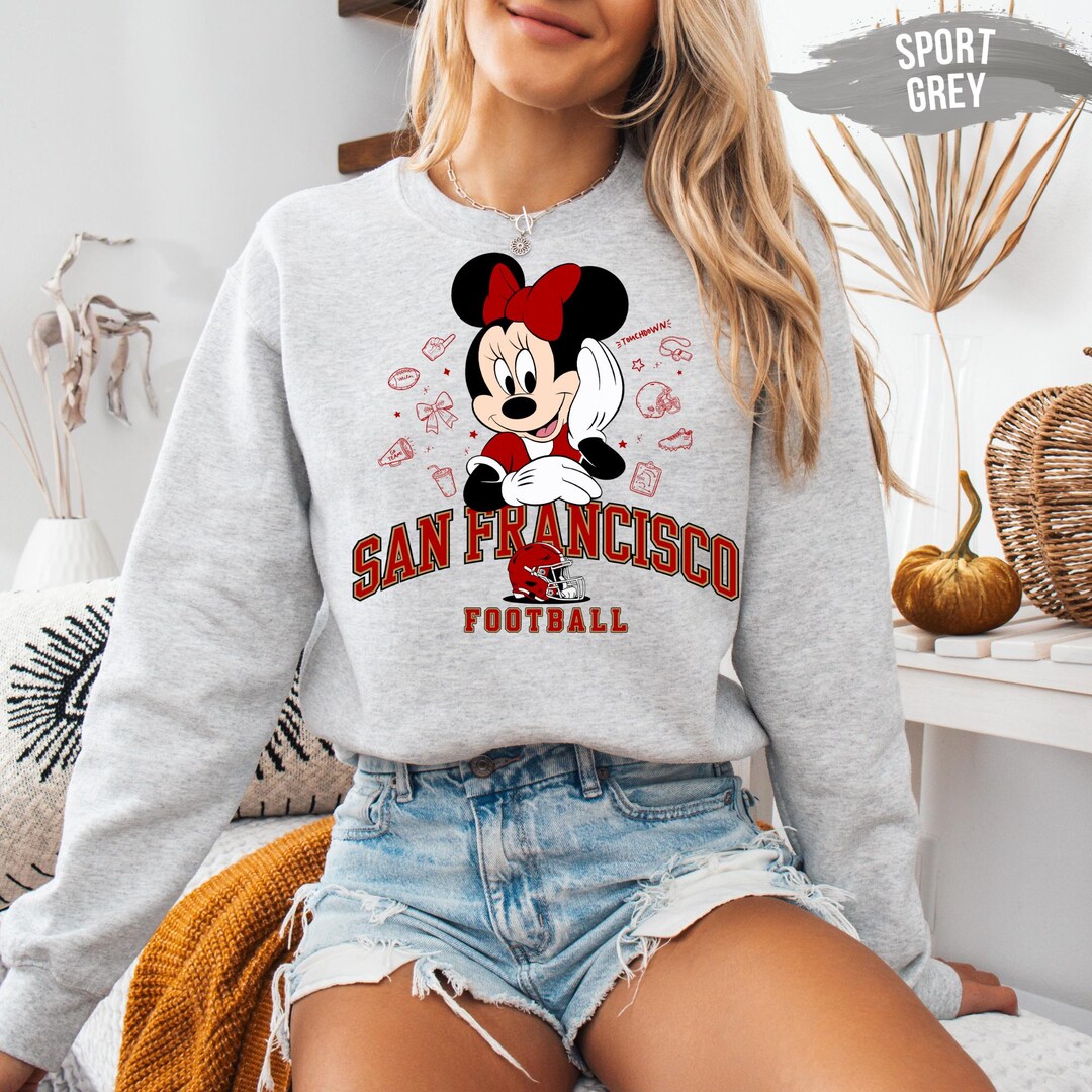 San Francisco Football Minnie Sweatshirt, 49ers Game Day Crewneck ...