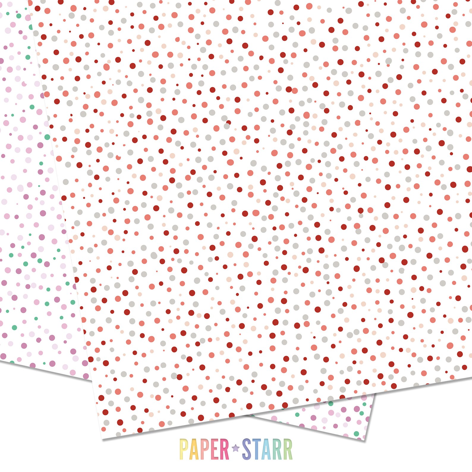 Polka Dot Digital Paper, Random Dot Background, Spot Patterns, Dots ...