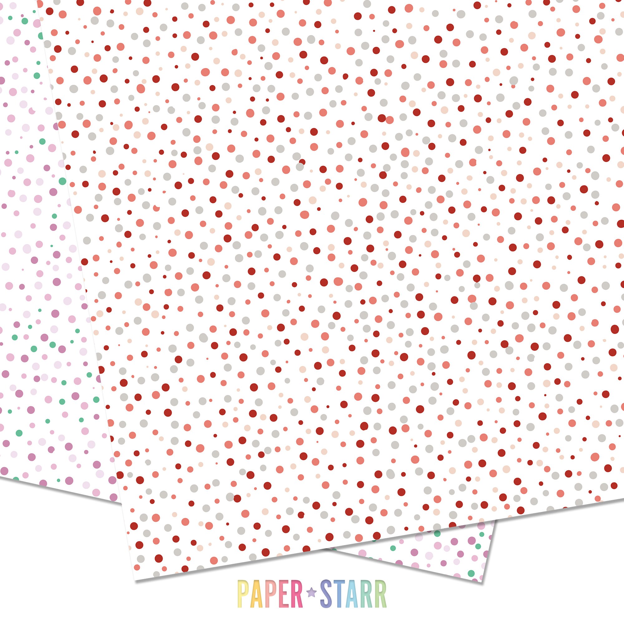 Polka Dot Digital Paper, Random Dot Background, Spot Patterns, Dots ...