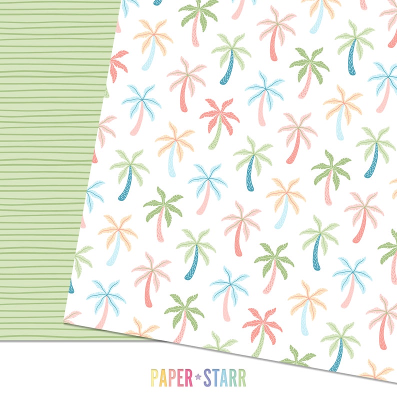 Summer Digital Paper, Beach Digital Paper, Tropical Digital Paper ...