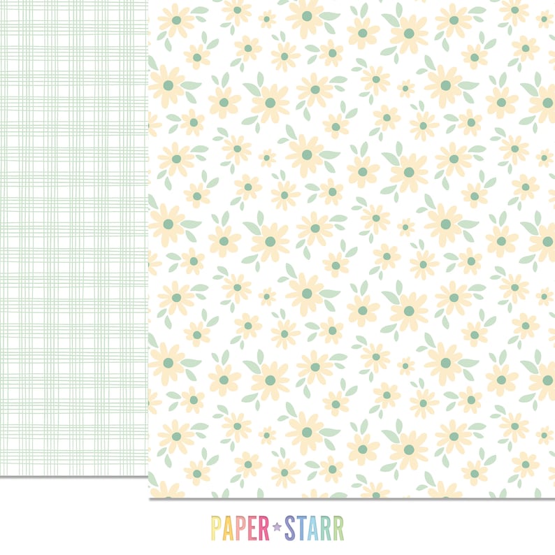 Summer Digital Paper, Daisy Digital Paper, Summer Floral Patterns ...