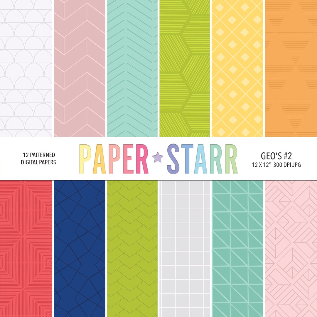Geometric Digital Paper, Geometric Backgrounds, Hexagon Digital Paper ...