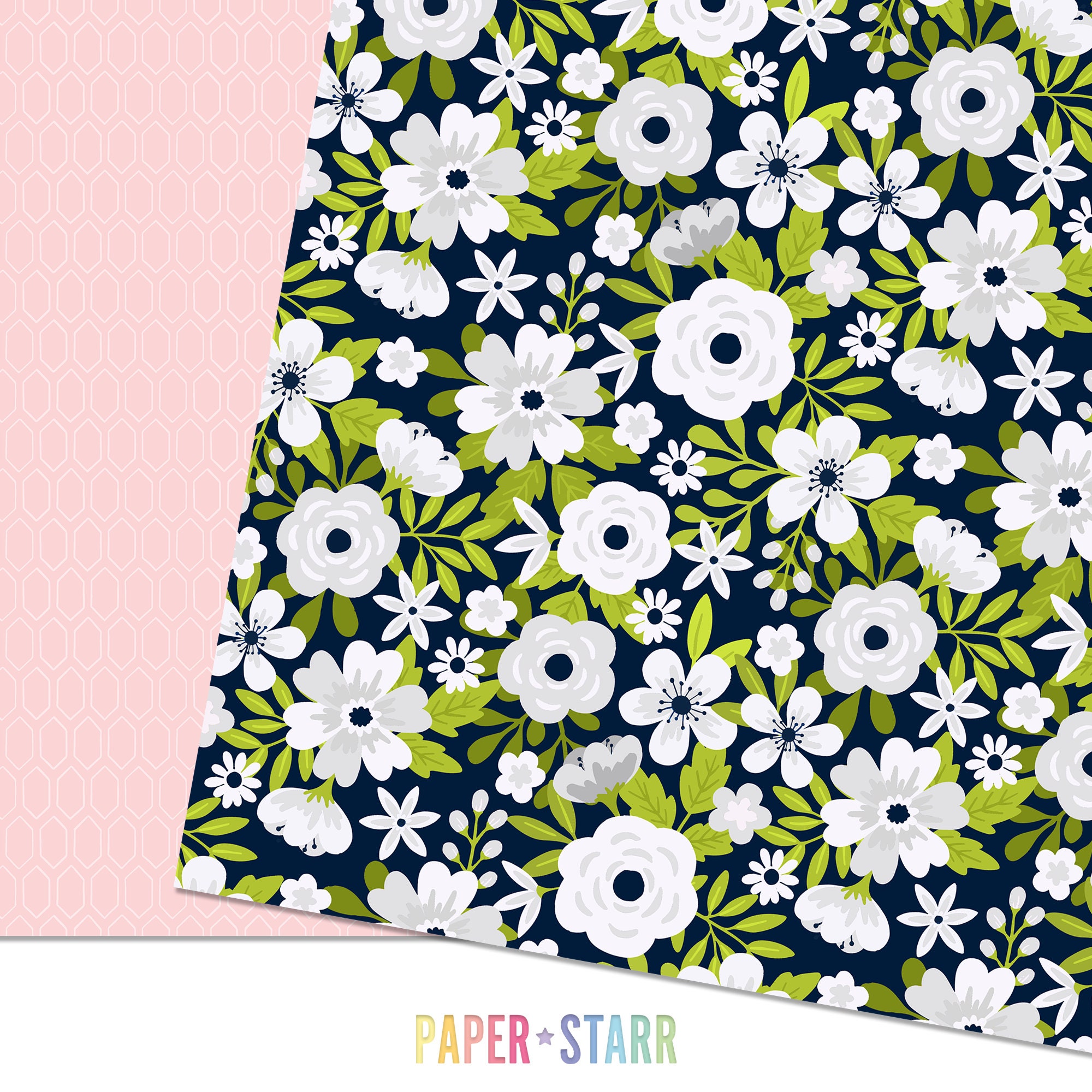 Summer Digital Paper Summer Clipart Floral Digital Paper - Etsy
