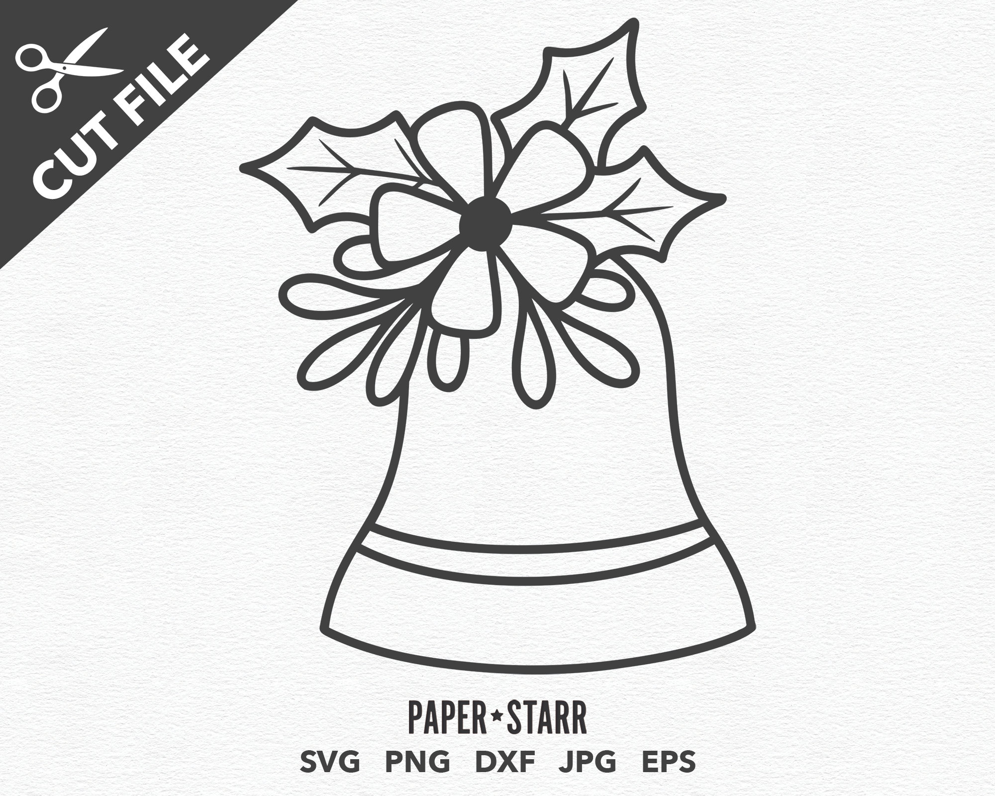 Christmas Bell SVG File, Christmas SVG File, Christmas Cut File ...